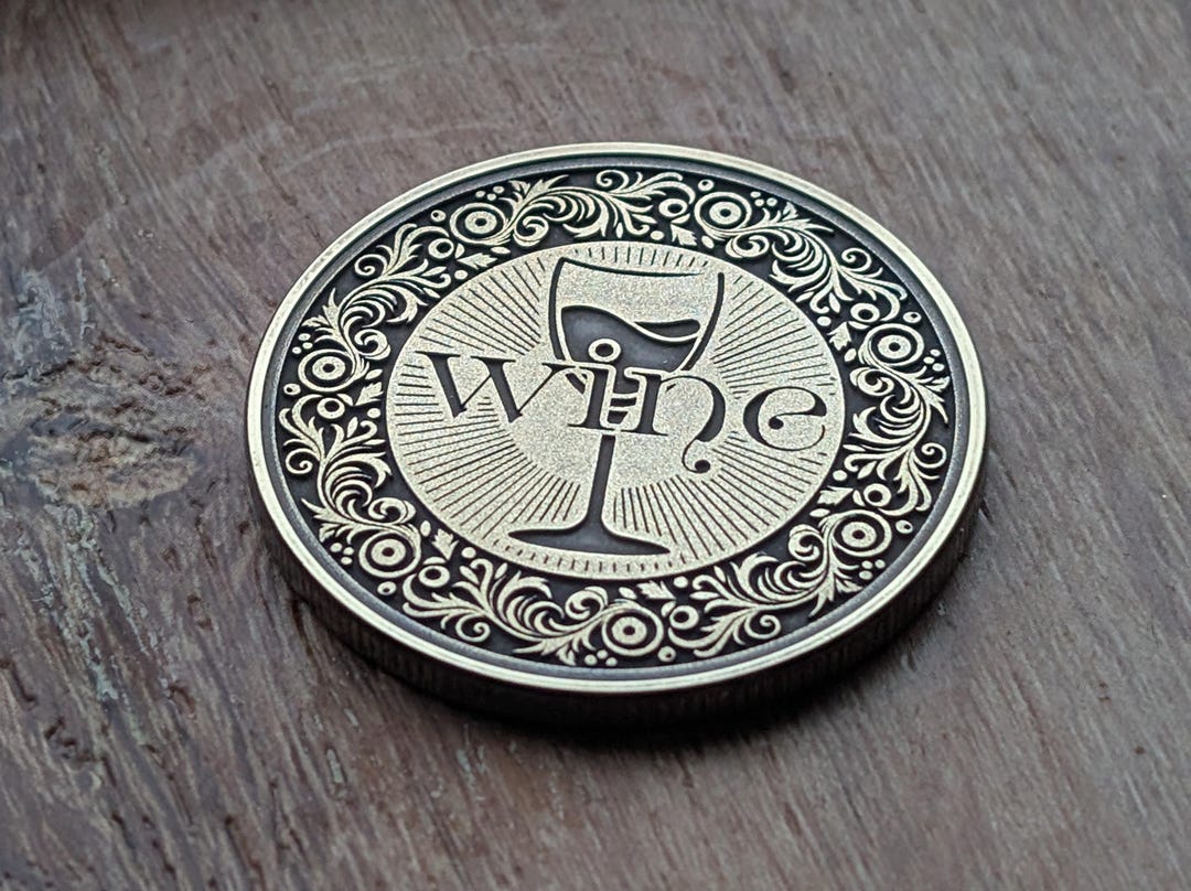Decision Coin: Water or Wine - Lightburn + SVG Laser Files - Etsy