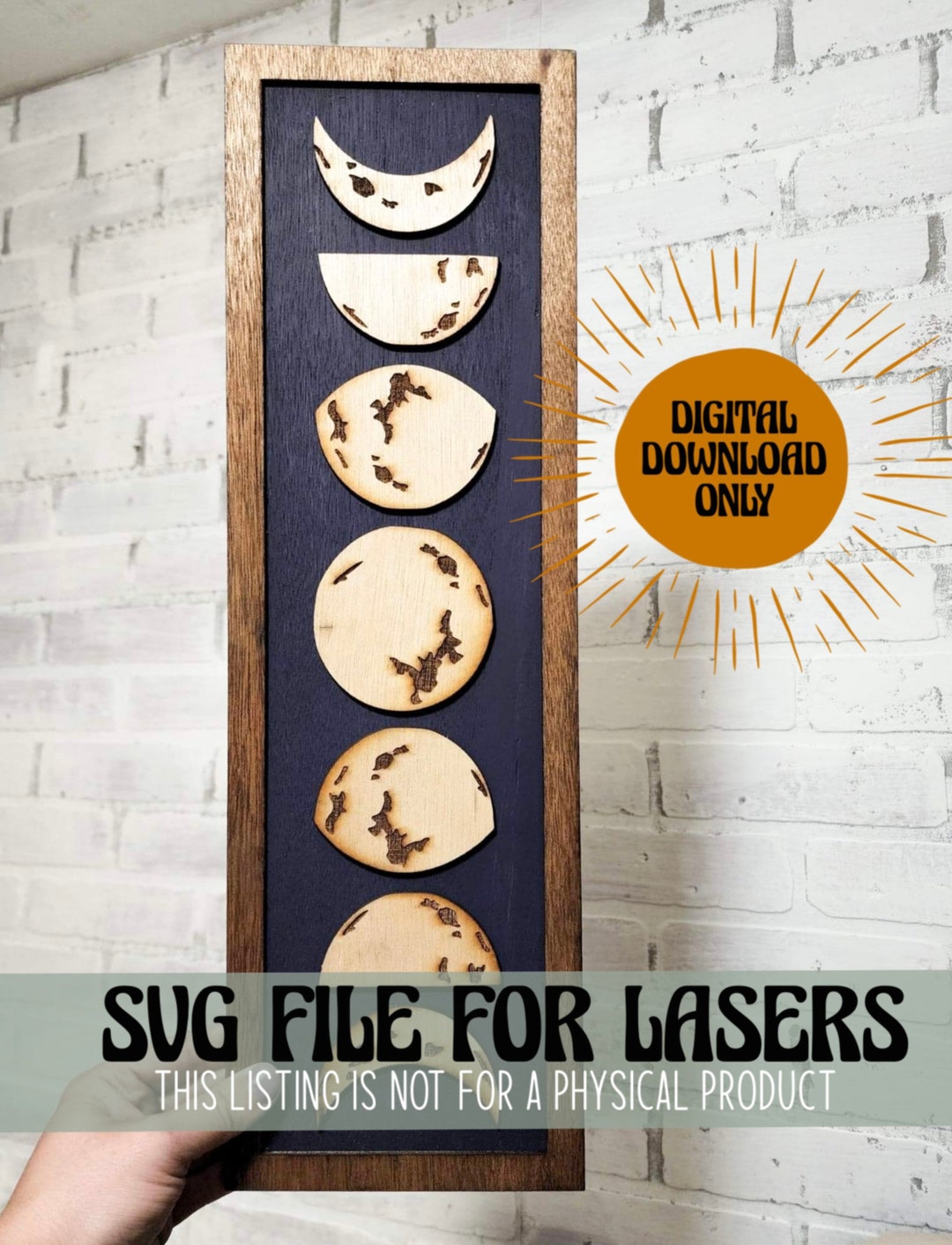 Moon Phase Laser Cut File | Laser Sign File | SVG | Moon Phase SVG ...