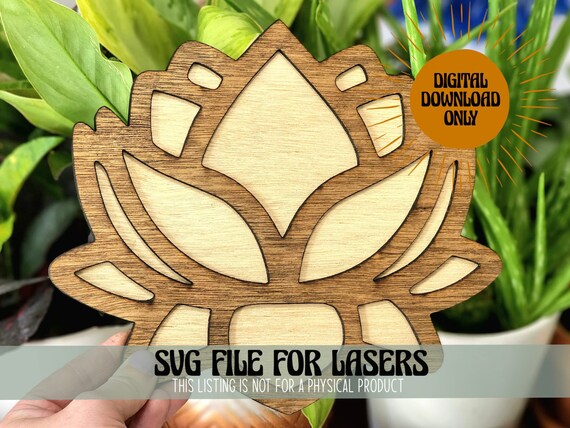 Lotus Laser Cut File SVG Boho Laser Cut File Boho | Etsy