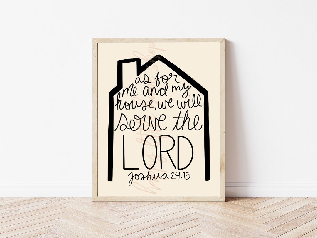 Bible Verse Print | Farmhouse Wall Decor | Christian Decor | Farmhouse ...