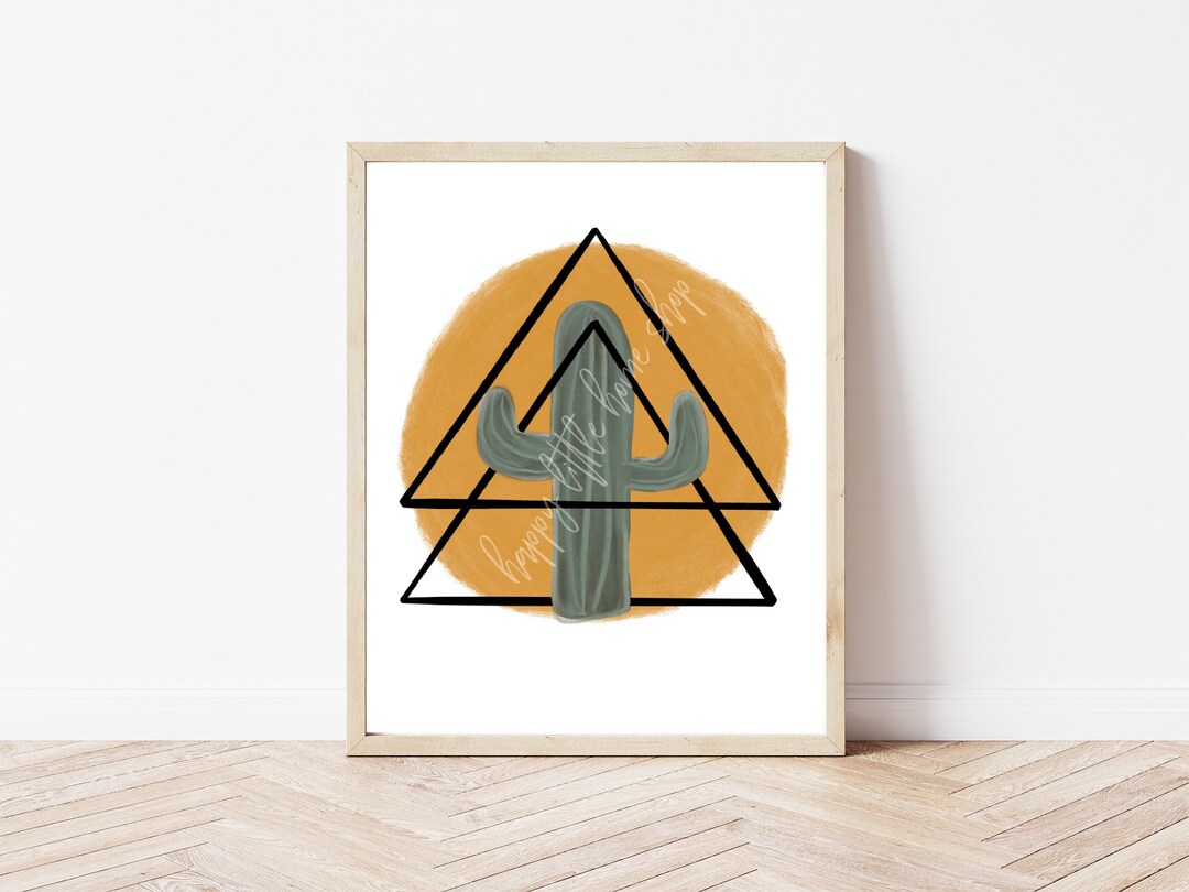 Cactus Print Boho Wall Decor Minimalist Boho Decor - Etsy
