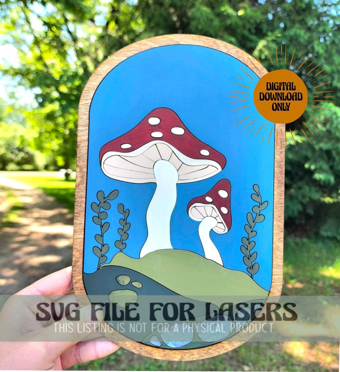 Boho Mushroom Laser File | Glowforge File | Laser Cut File | Boho SVG ...