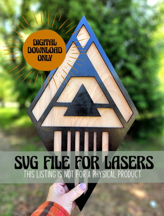 Geometric Diamond Laser Cut File Glowforge File Laser Cut | Etsy