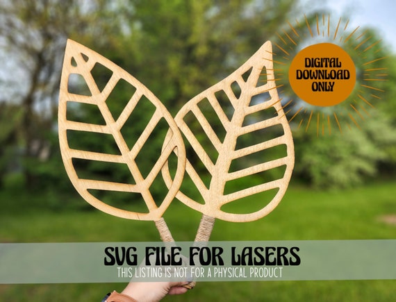 Boho Leaf Laser Cut File Boho Wall Art SVG Glowforge SVG | Etsy