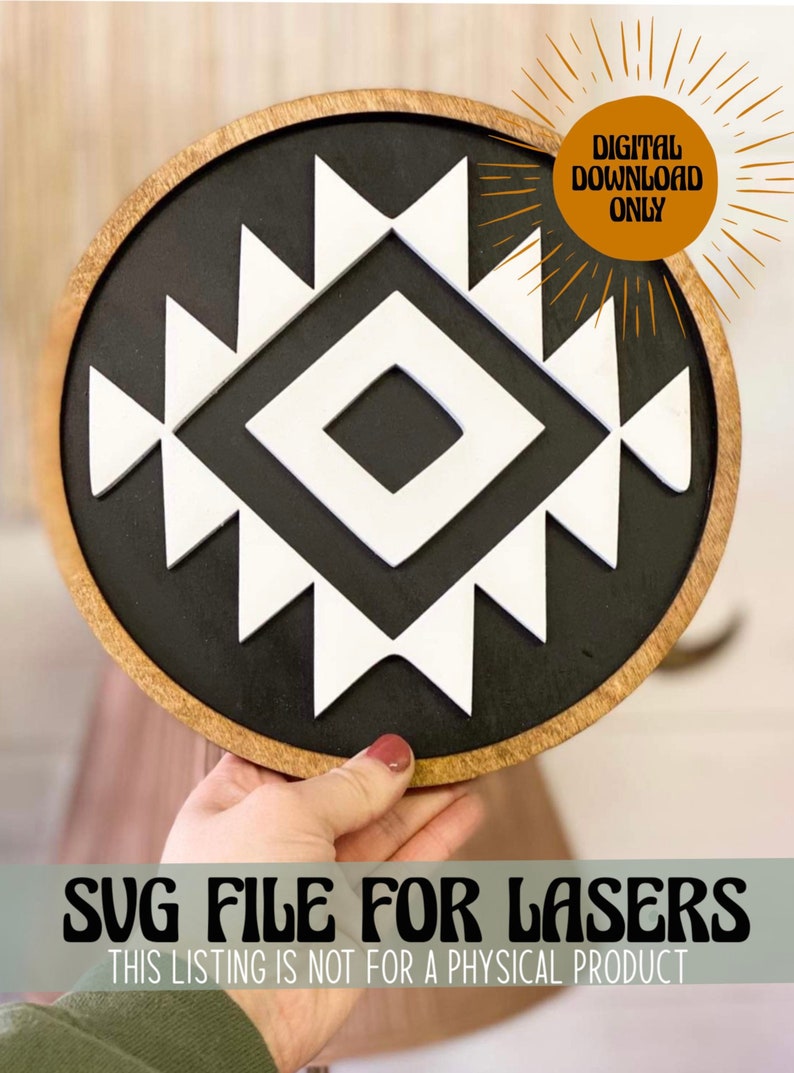 Boho Laser Cut File Aztec Cut File SVG Glowforge Cut - Etsy