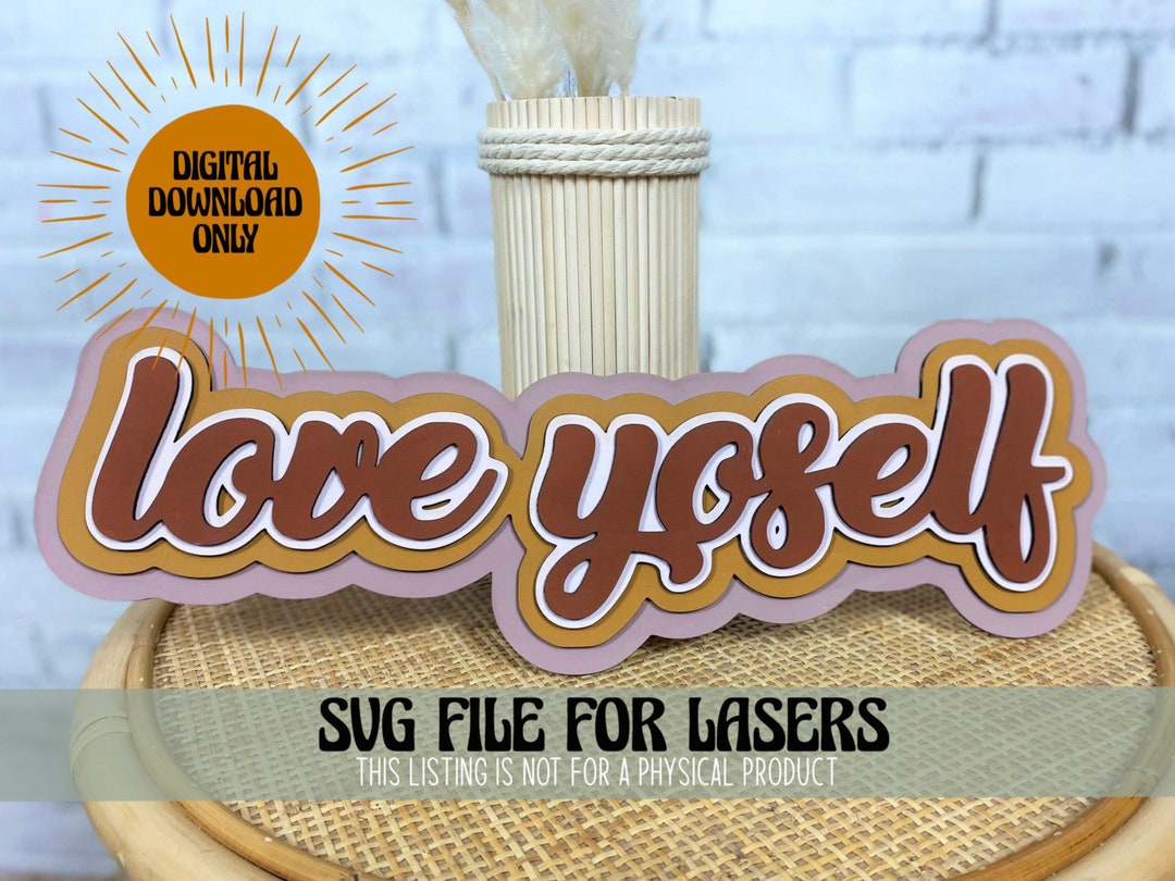 Layered Design for Laser | Laser Cut File | SVG for Glowforge | Love ...