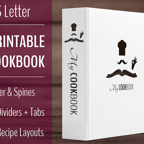 Recipe Dividers for Printable Cookbook in Minimalist and - Etsy