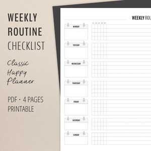 Flylady Weekly Routine for Classic Happy Planner | Control Journal ...