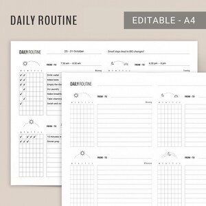 Daily Routine Checklist, Editable PDF Planner, Flylady Cleaning Routine ...