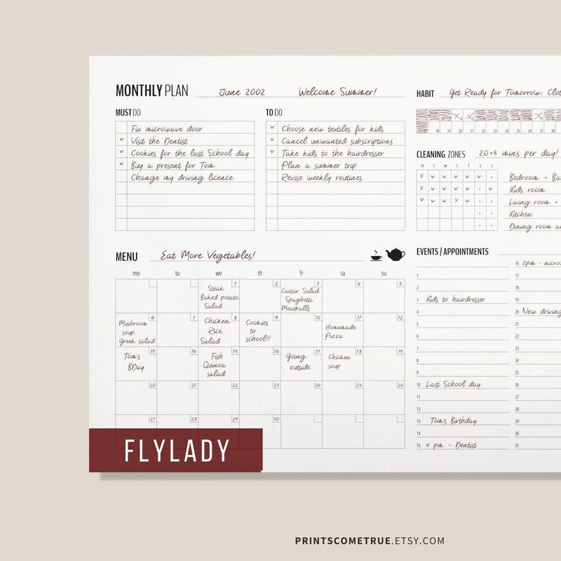 Flylady Control Journal - Etsy