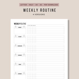 Weekly Routine for Flylady Control Journal | Cleaning Schedule | Home ...