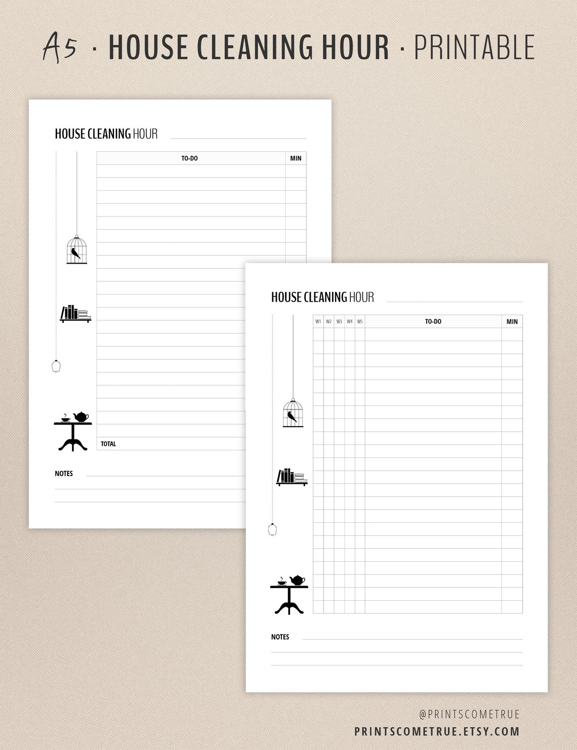 Flylady Cleaning Checklist Home Blessing Hour Printable Planner Insert ...