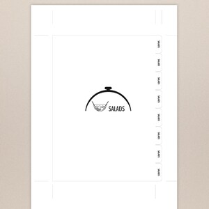 Recipe Dividers for Printable Cookbook in Minimalist and Clean | A5 ...
