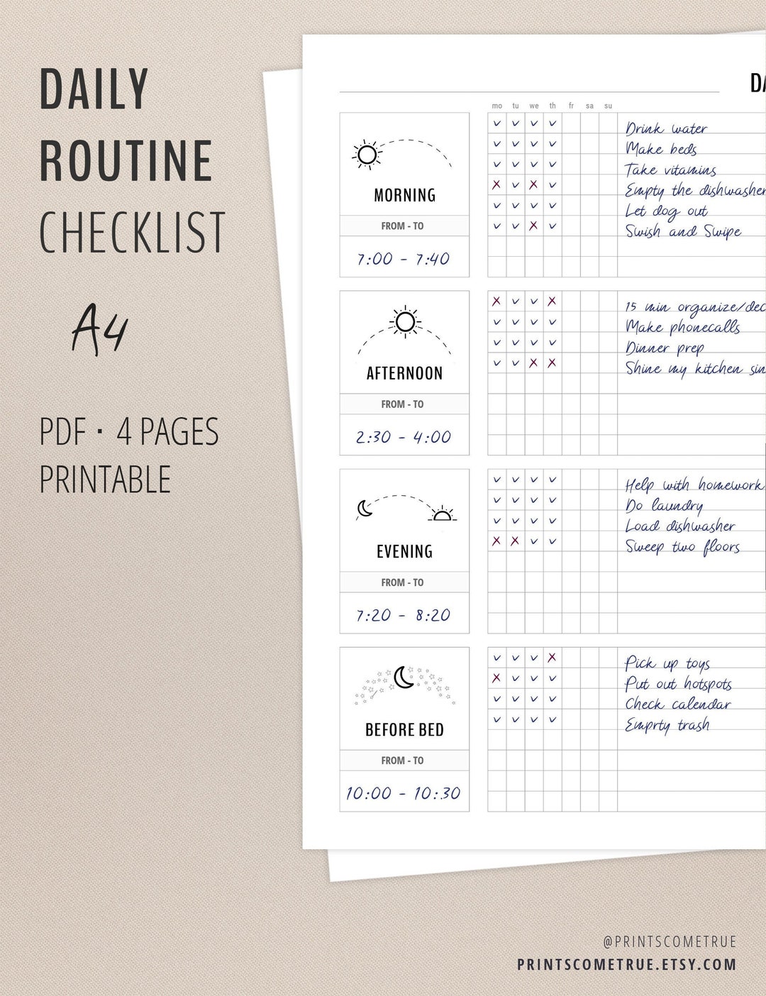 Morning Routine for Flylady Control Journal | ADHD Daily Routine ...