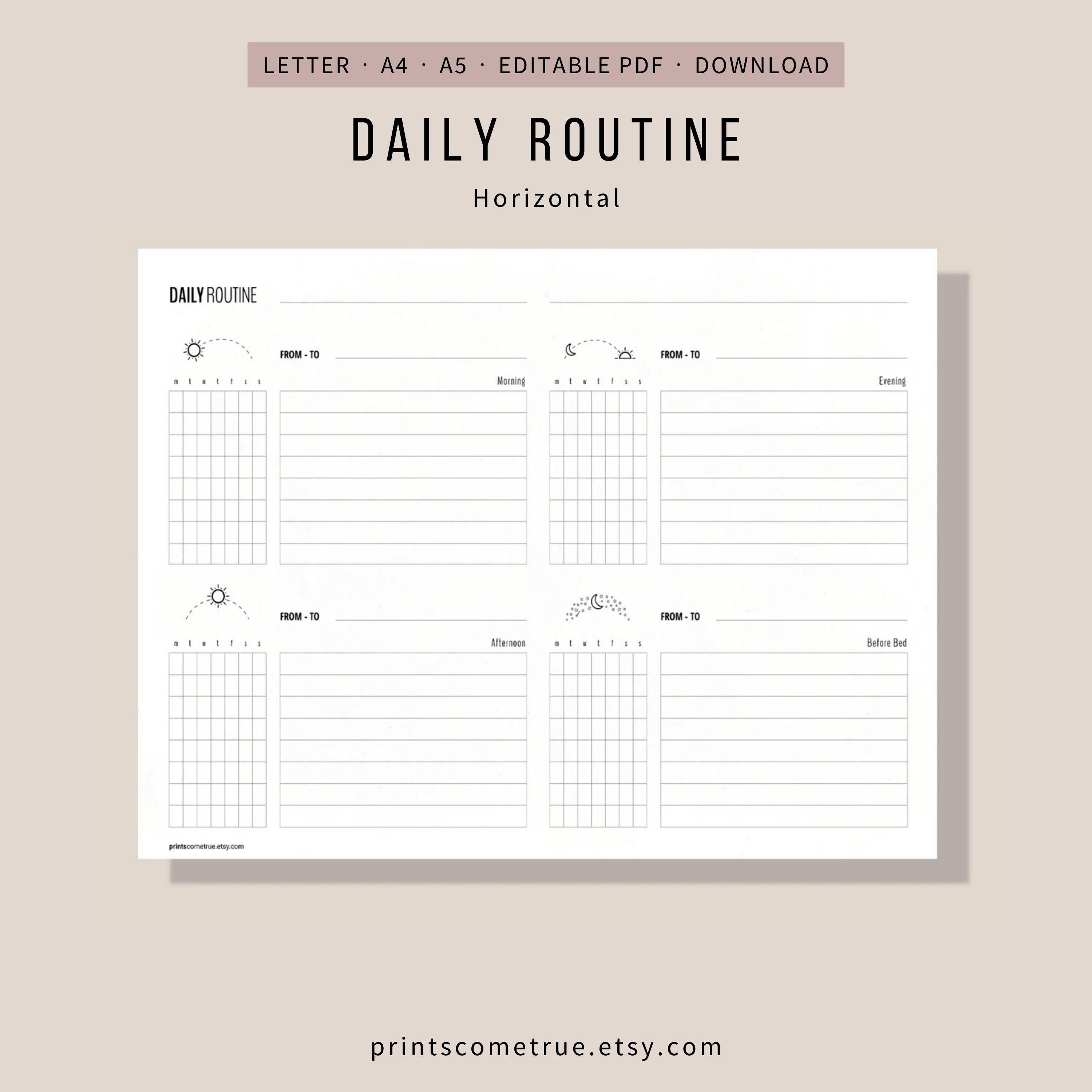 Daily Routine Checklist | Morning Routine for Flylady Control Journal ...