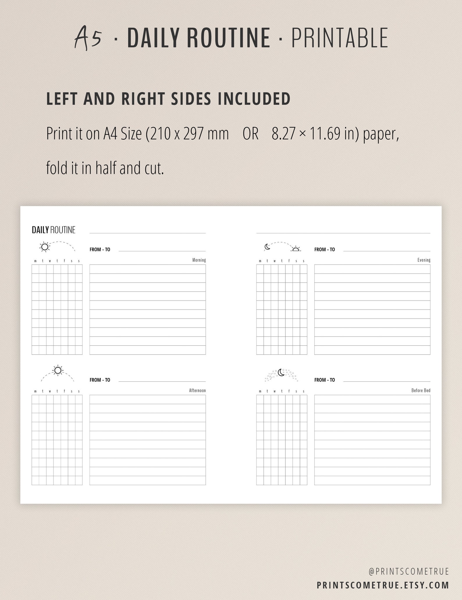 Flylady Daily Routine for Control Journal A5 Printable Planner Insert ...