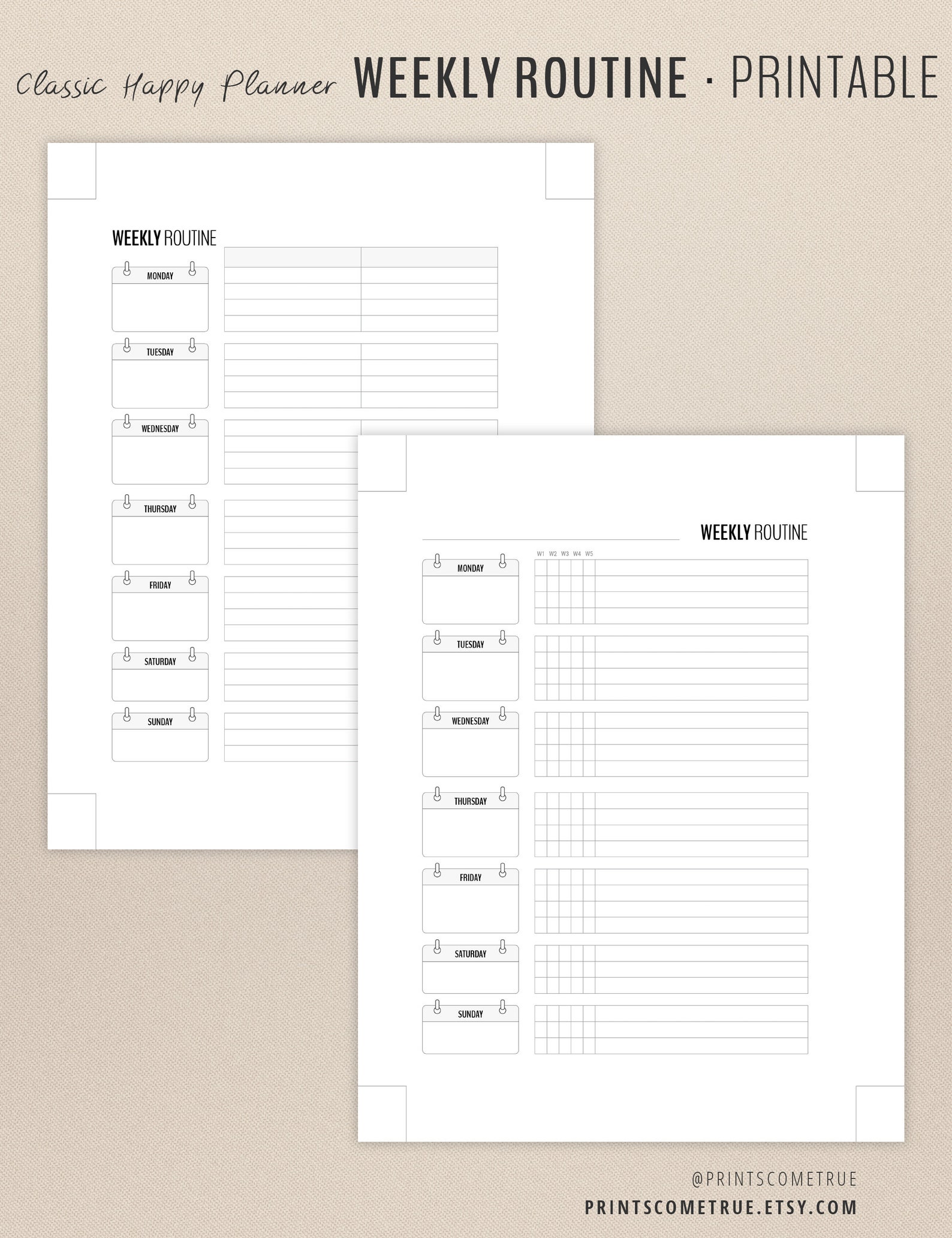 Flylady Weekly Routine for Classic Happy Planner | Control Journal ...