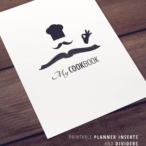 Printable Cookbook Cover and Spine | DIY Recipe Binder Covers ...