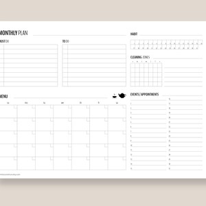 Flylady Monthly Planner for Control Journal | Printable House Cleaning ...