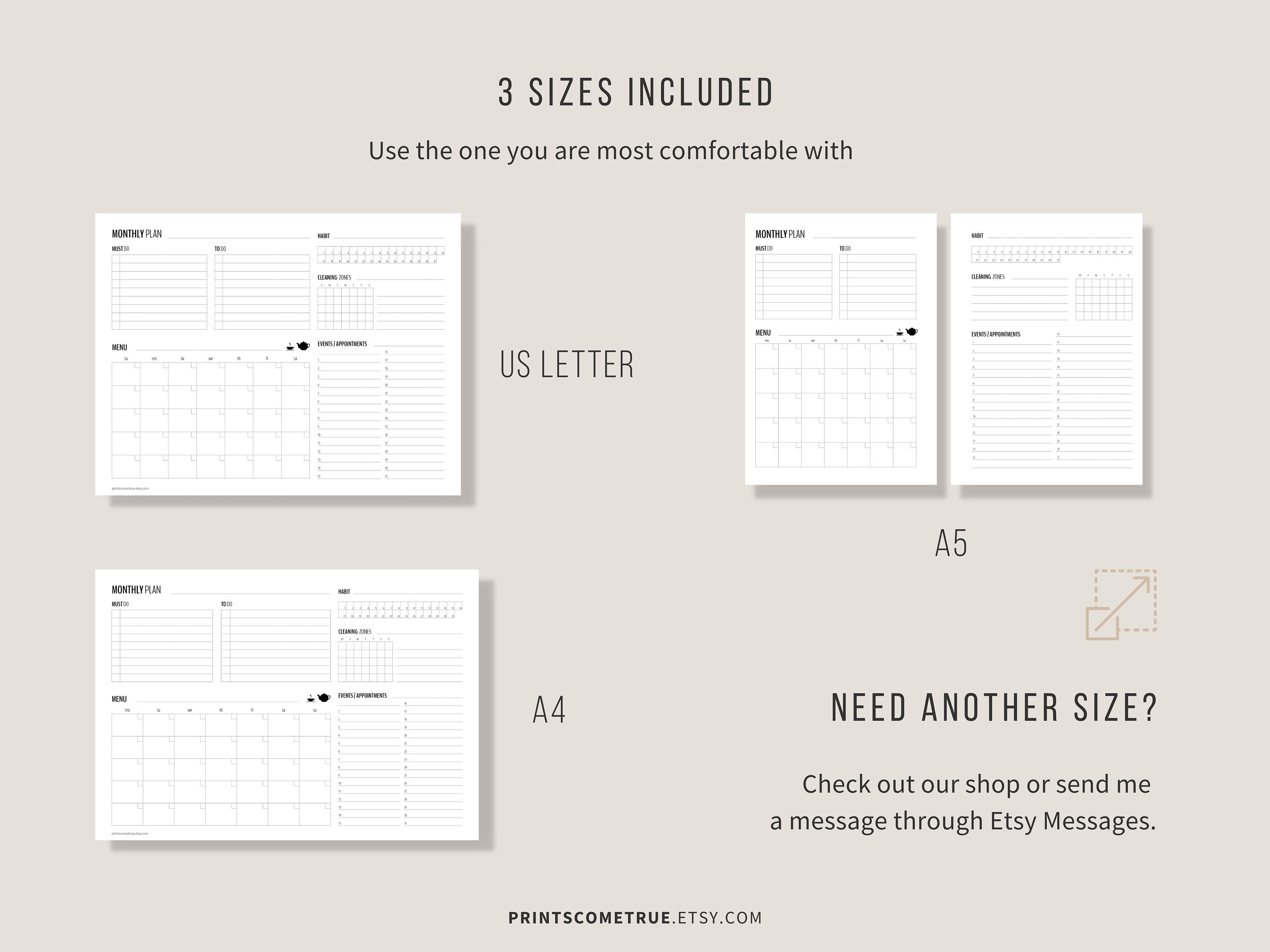Flylady Monthly Planner for Control Journal Printable House Cleaning ...
