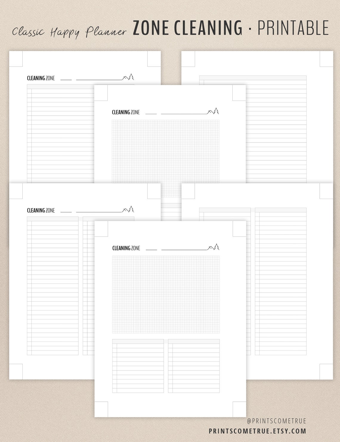 Flylady Zone Cleaning Checklist for Control Journal Classic Happy ...