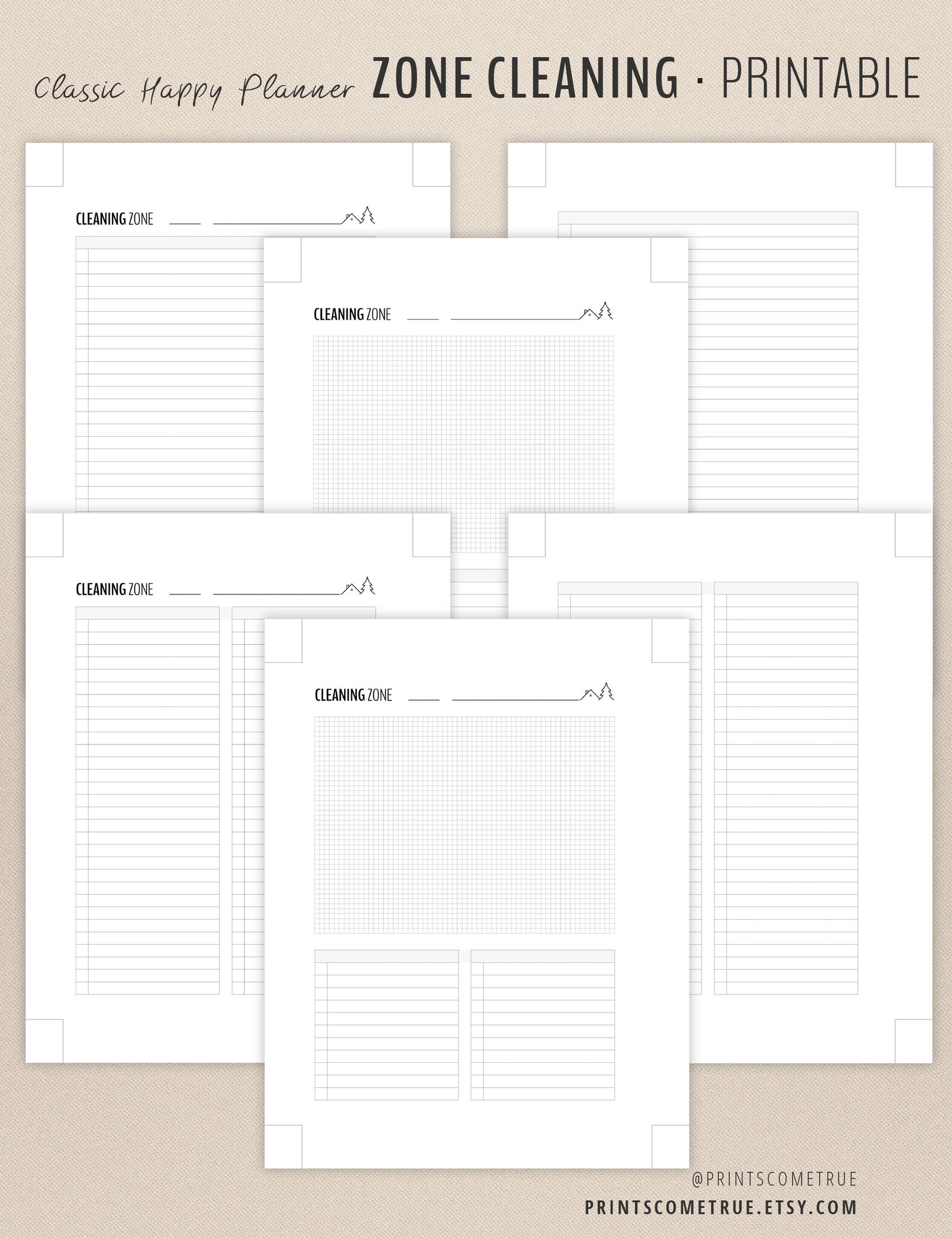 Flylady Zone Cleaning Checklist for Control Journal Classic Happy ...