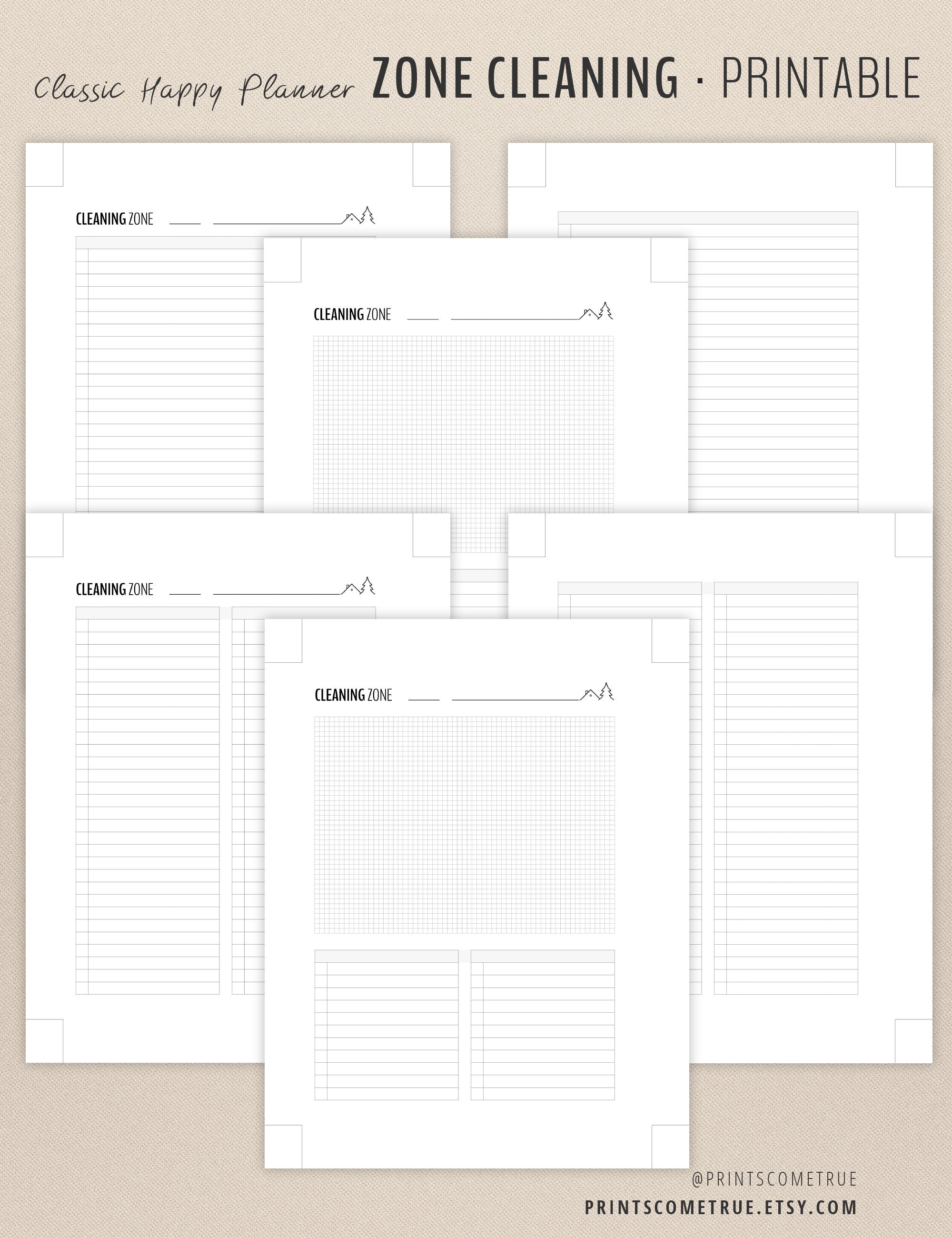 Flylady Zone Cleaning Checklist for Control Journal Classic Happy ...