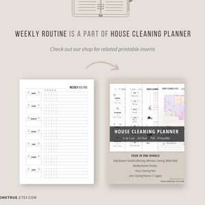 Flylady Weekly Routine for Control Journal A5 Printable - Etsy