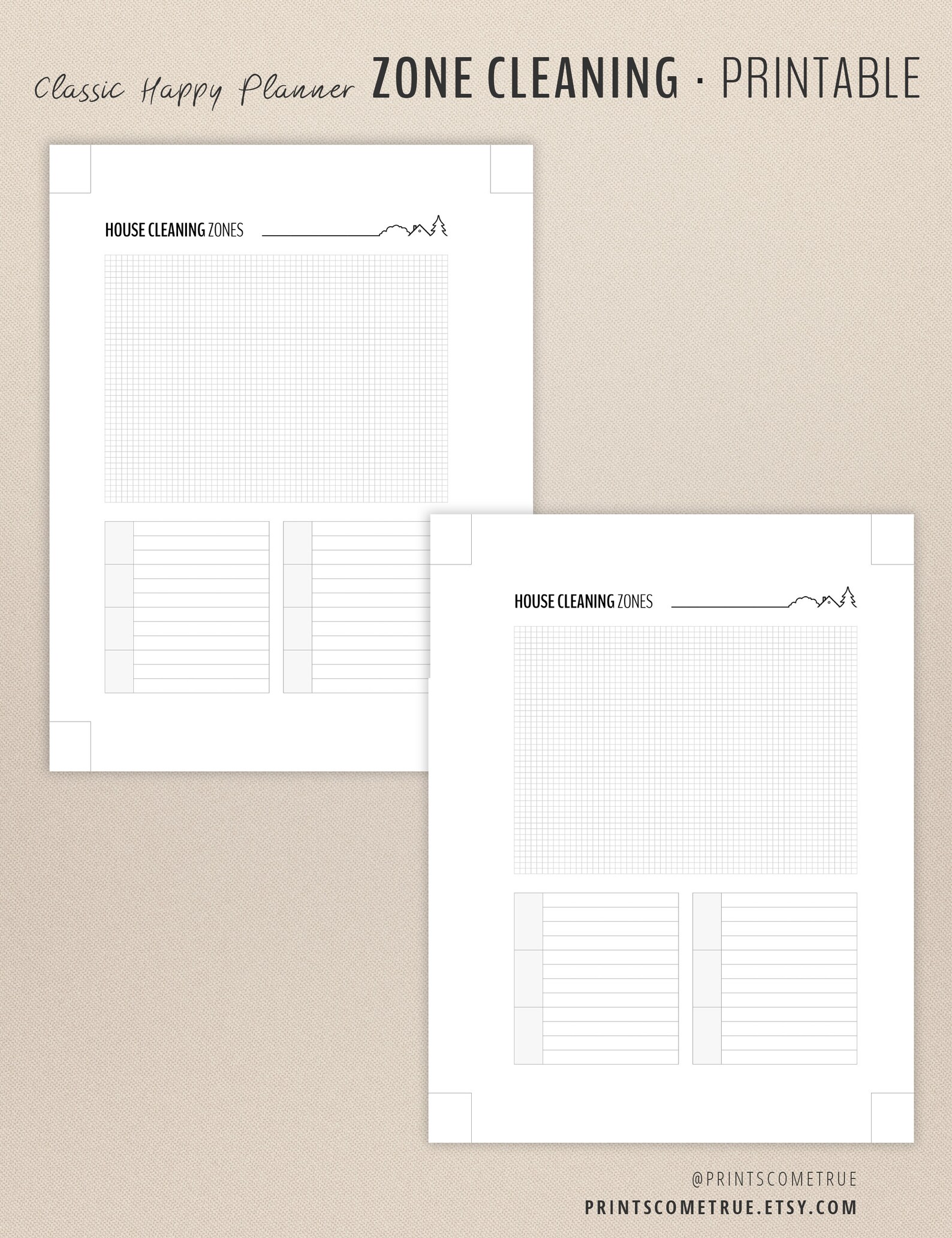 Flylady Zone Cleaning Checklist for Control Journal Classic Happy ...