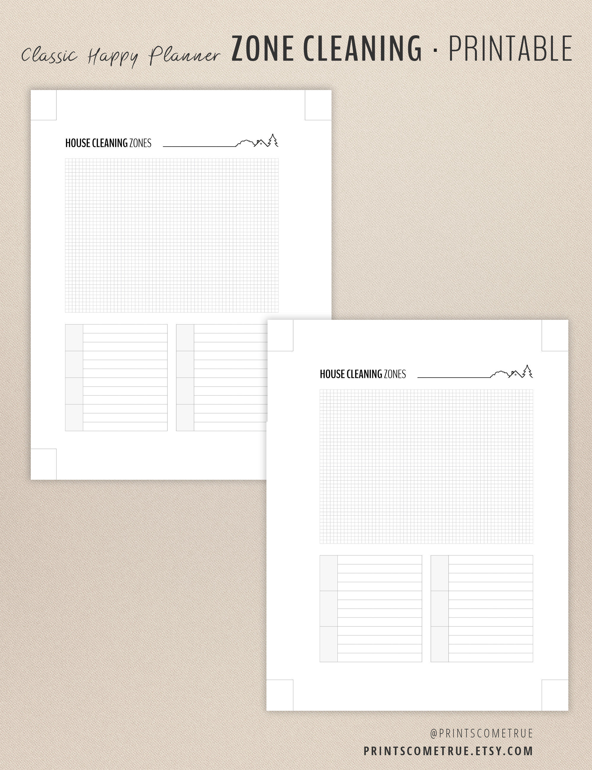 Flylady Zone Cleaning Checklist for Control Journal Classic Happy ...