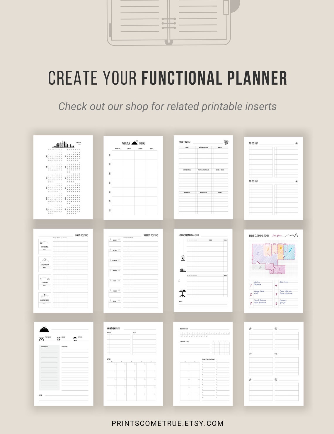 Daily Routine Checklist for Personal Planner Morning and - Etsy