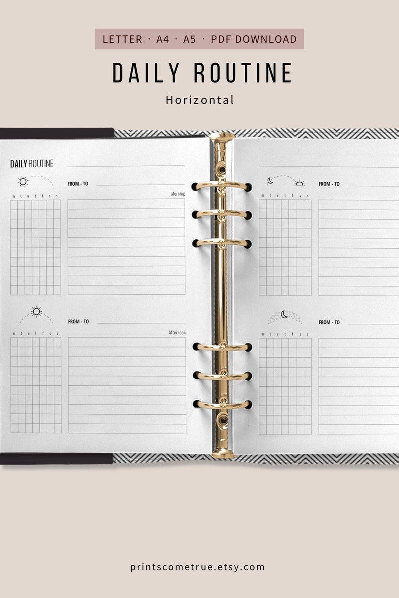 Flylady Daily Routine for Control Journal | Printable Planner Insert ...