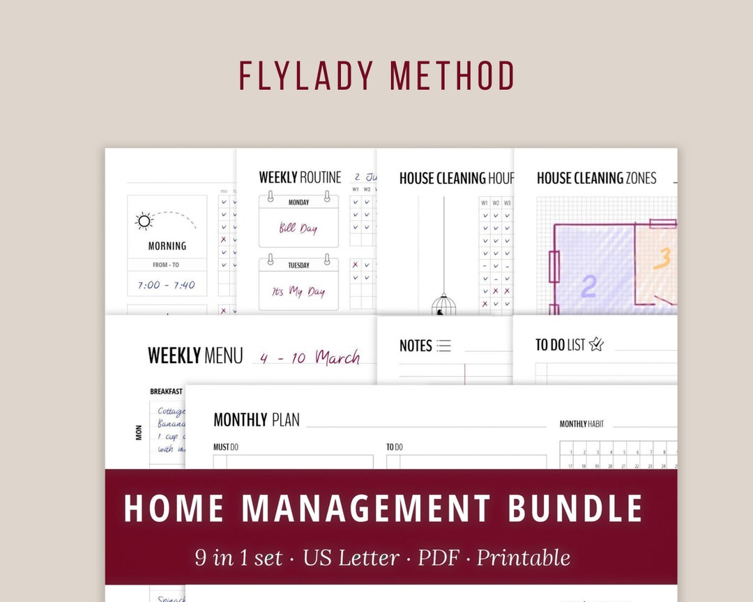 Control Journal for Flylady Cleaning Method Home Management Binder ...
