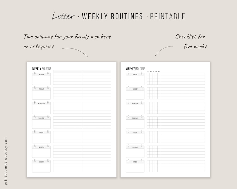 Weekly Routine for Flylady Control Journal Cleaning Routine - Etsy