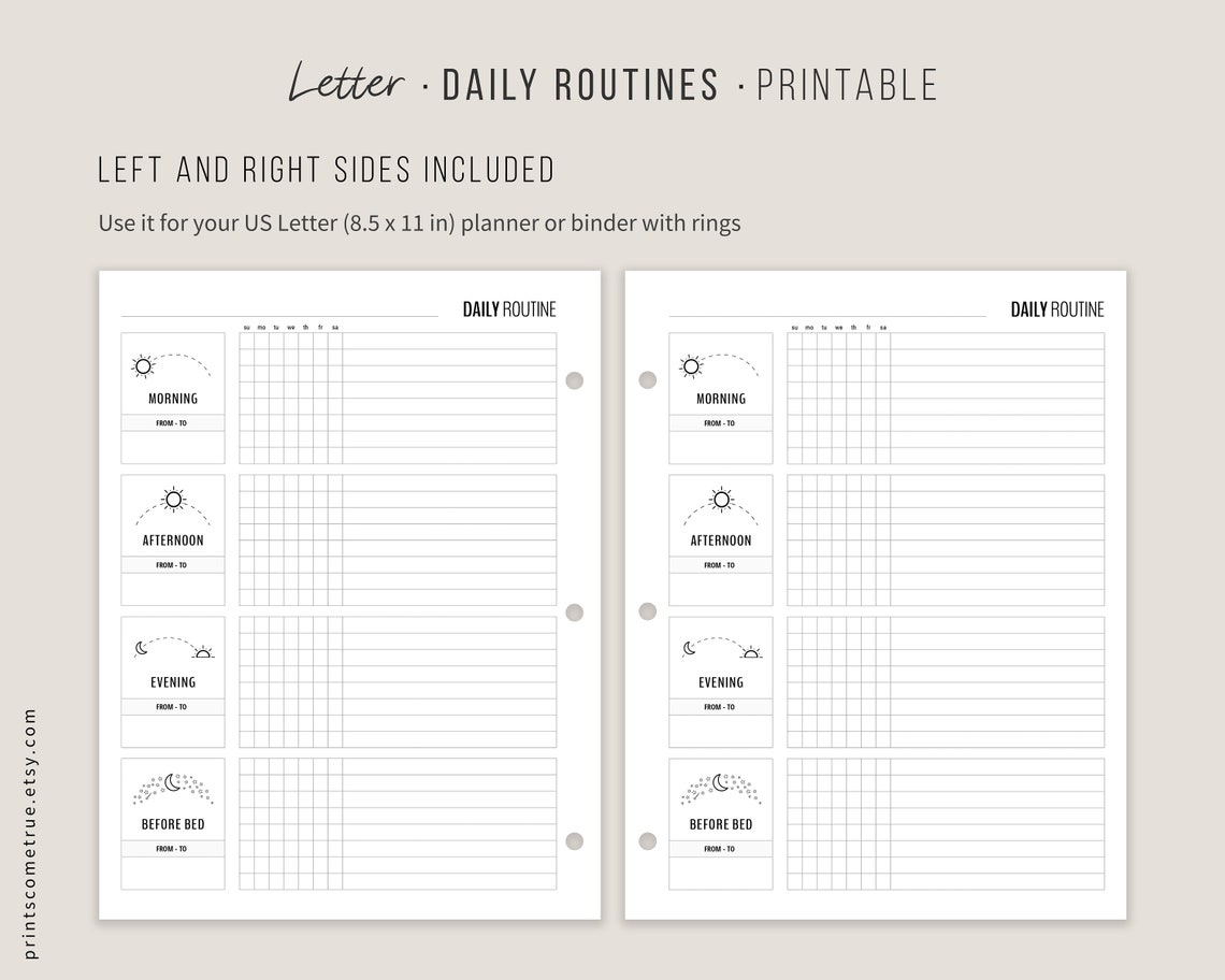 Daily Routine Checklist for Flylady Control Journal Morning - Etsy