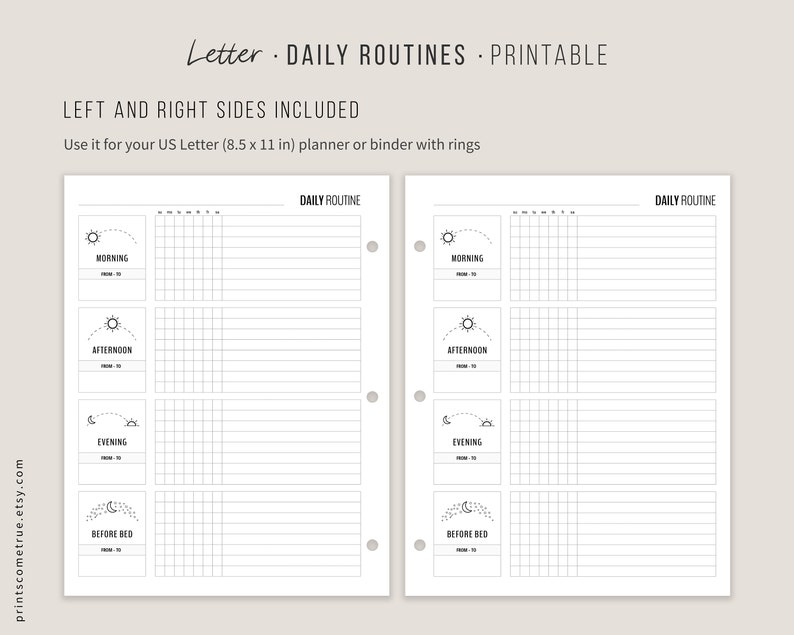 Daily Routine Checklist for Flylady Control Journal Morning - Etsy