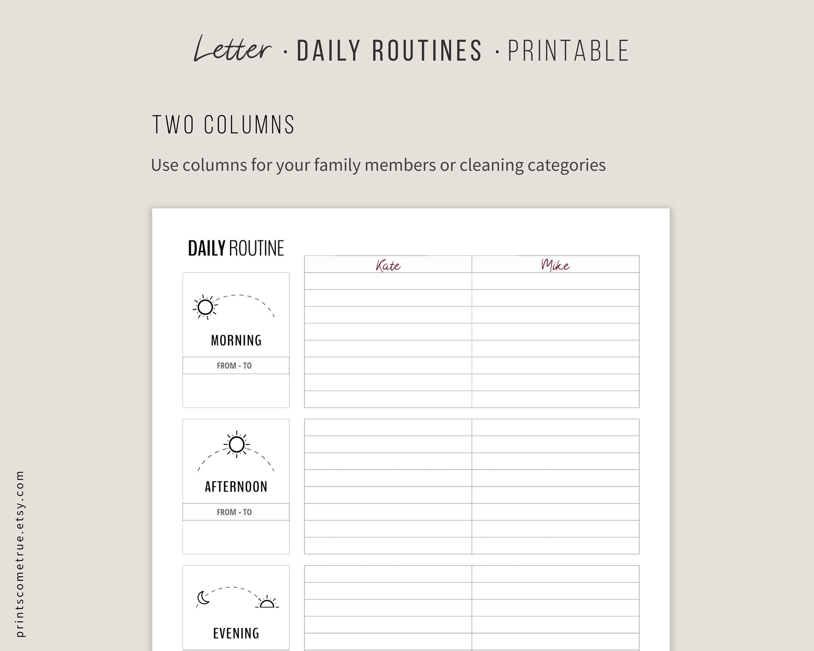 Daily Routine Checklist for Flylady Control Journal Morning - Etsy