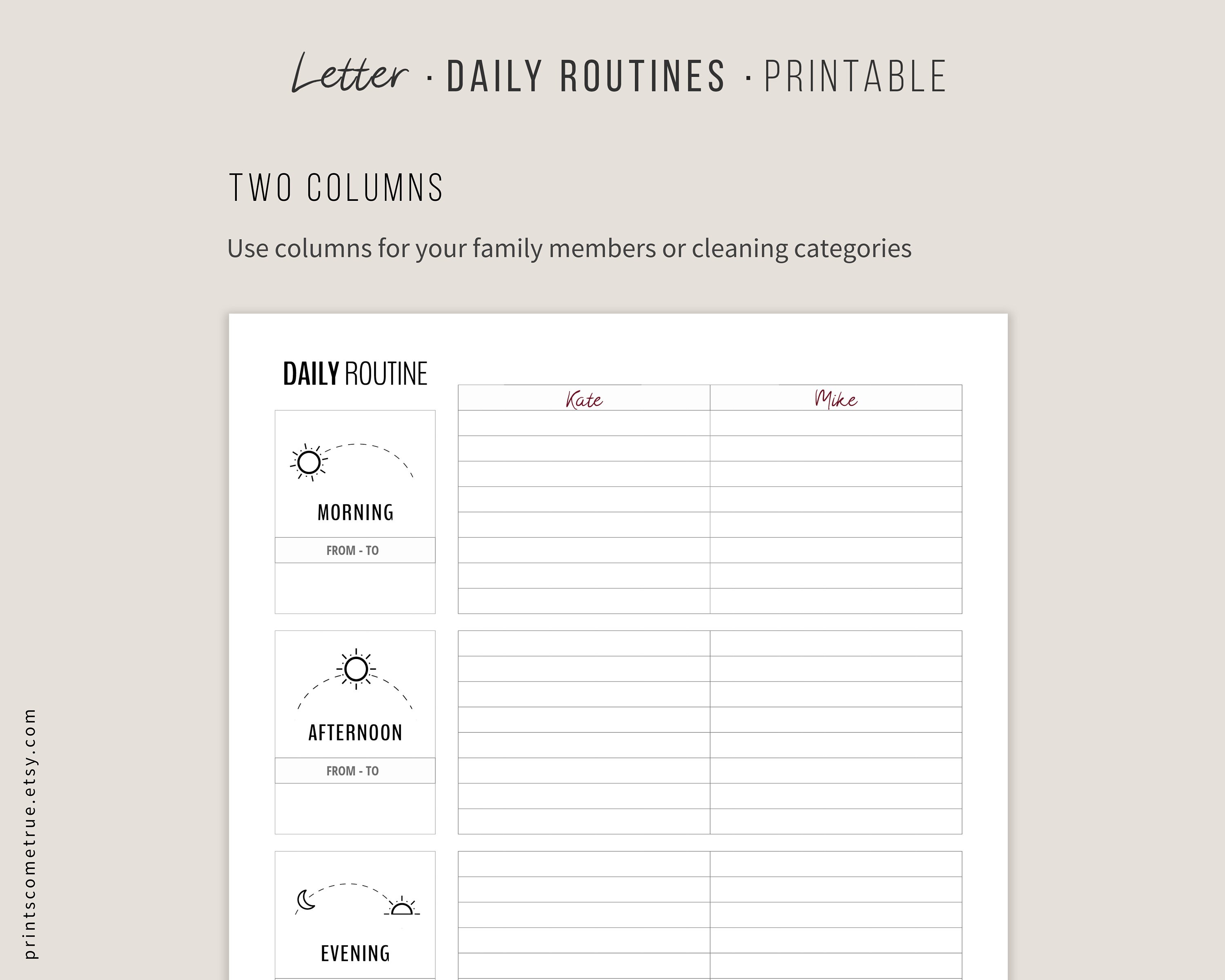 Daily Routine Checklist for Flylady Control Journal Morning - Etsy