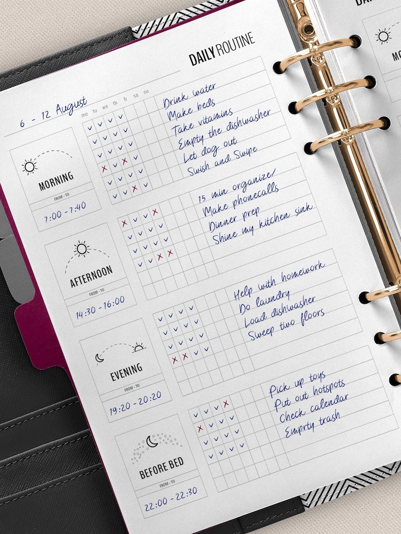 Daily Routine Planner Printable Flylady Morning Routine - Etsy
