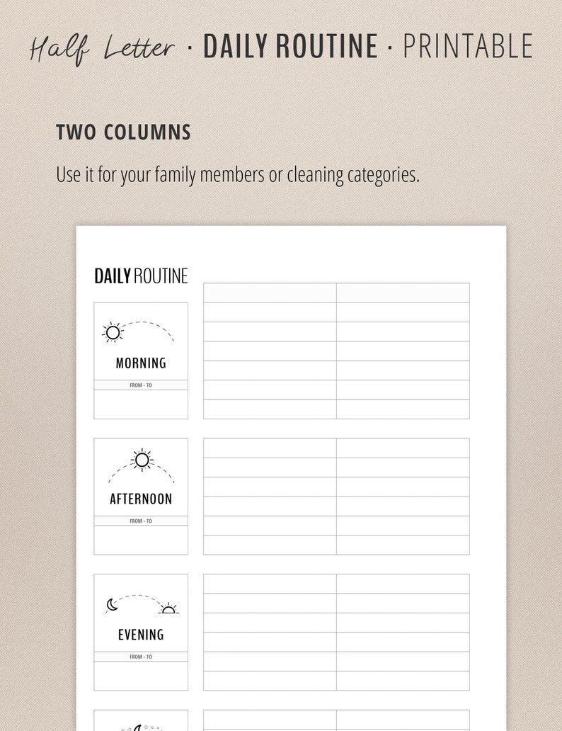 Daily Routine Planner Flylady Planner Morning Routine - Etsy