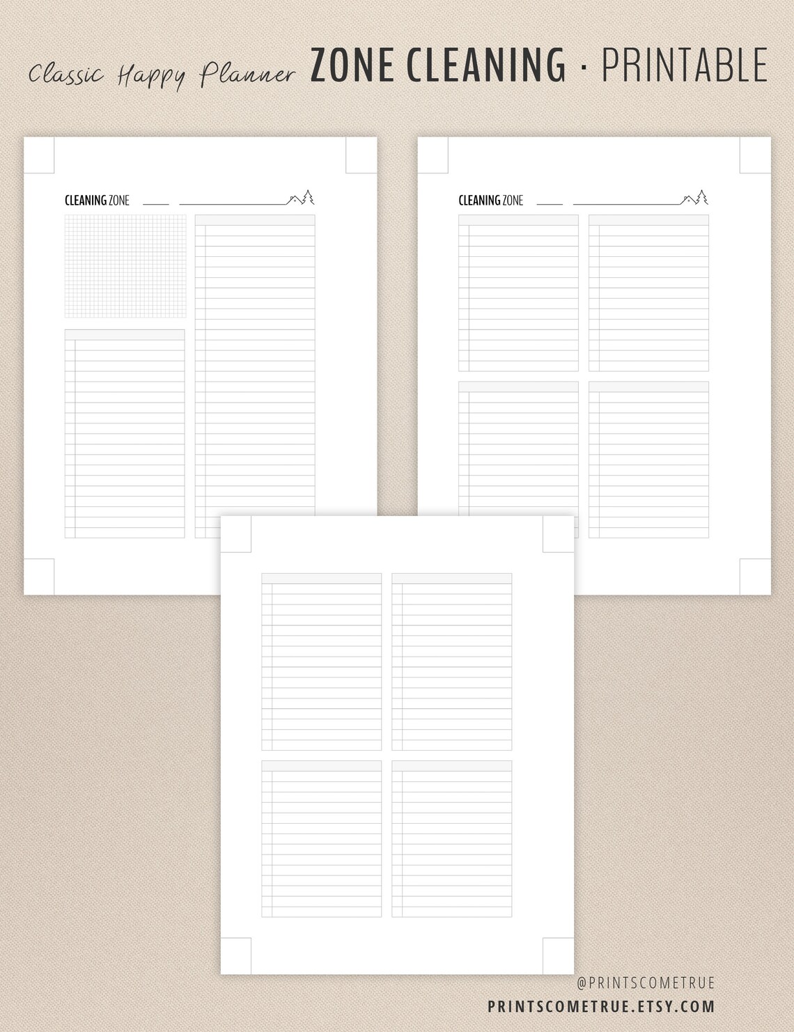 Flylady Zone Cleaning Checklist for Control Journal Classic Happy ...