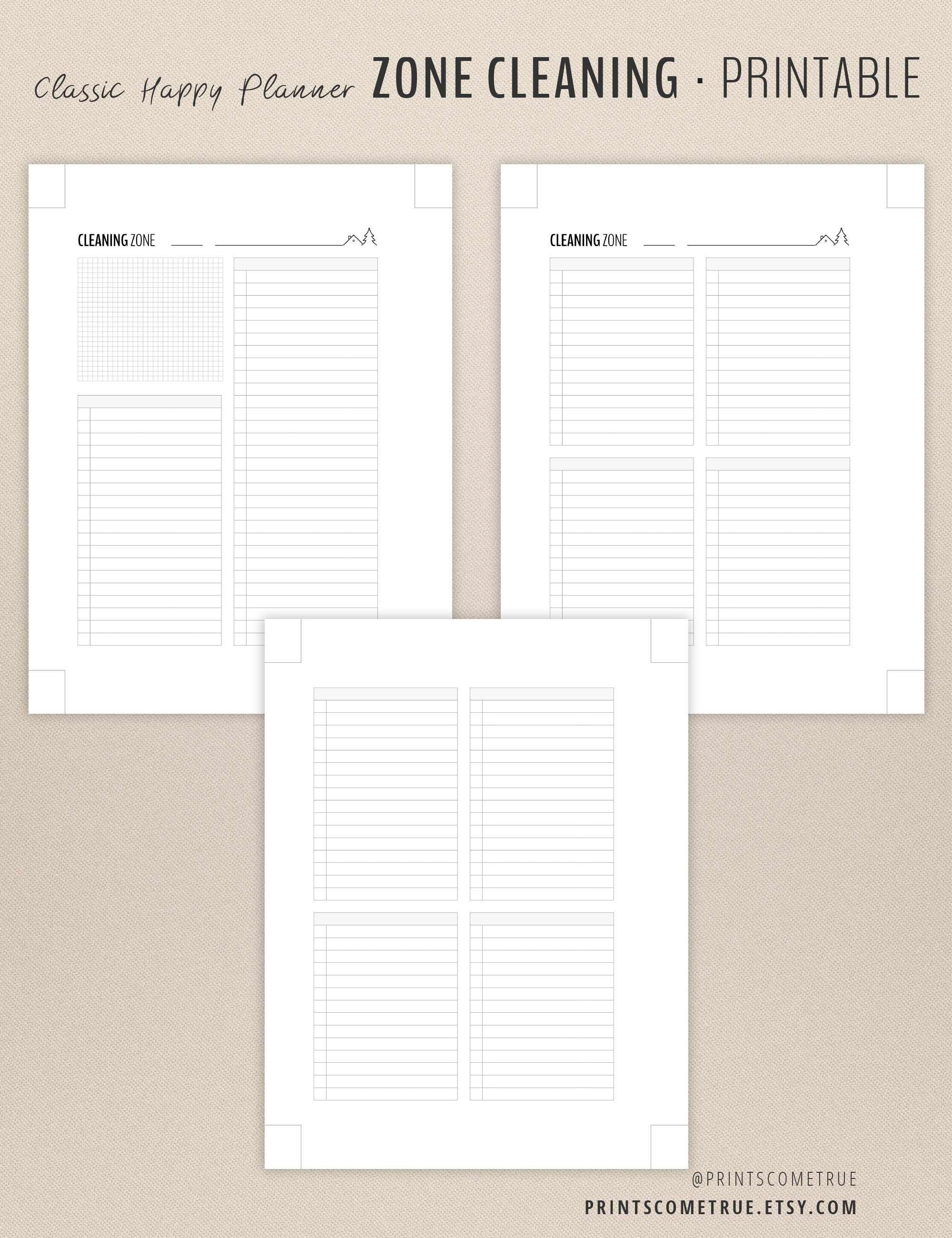 Flylady Zone Cleaning Checklist for Control Journal Classic Happy ...