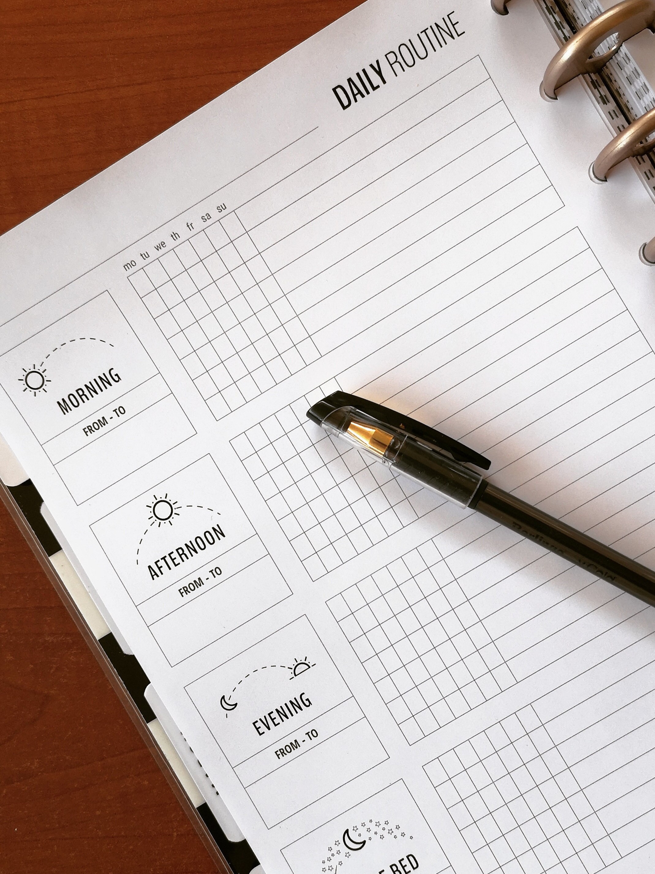 Daily Routine for Classic Happy Planner | Printable Template Insert of ...