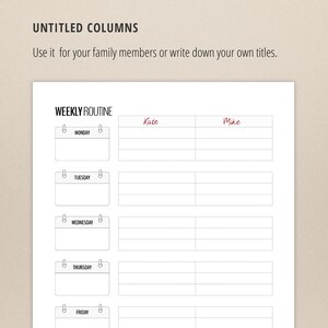 Flylady Weekly Routine for Control Journal | Printable Habit Tracker ...