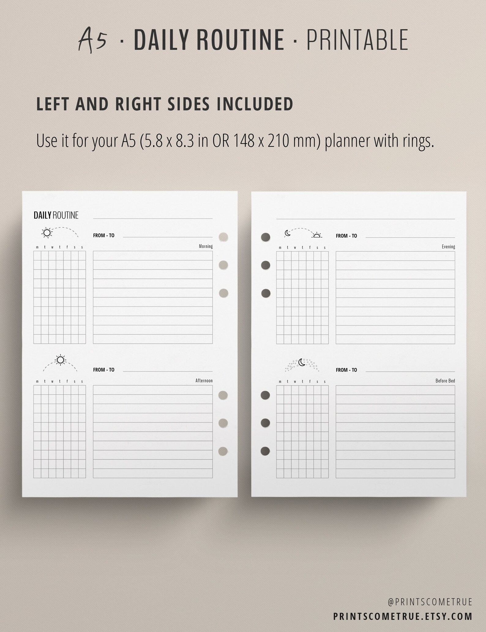 Flylady Daily Routine for Control Journal | Printable Planner Insert ...