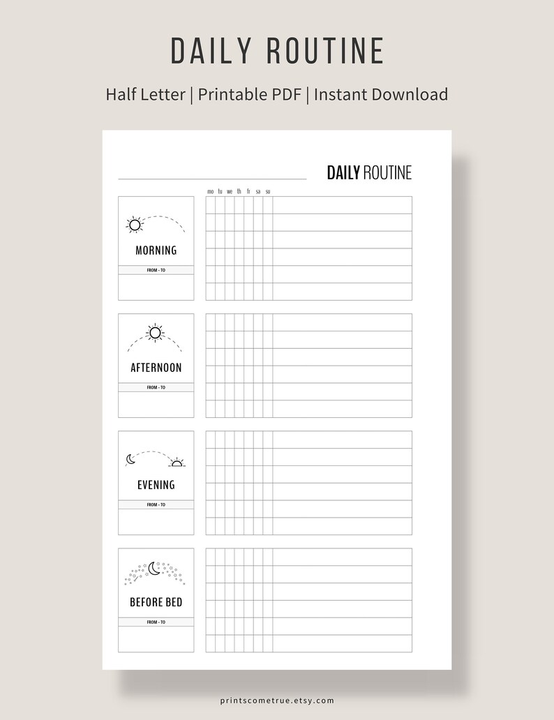 Daily Routine Planner, Flylady Planner, Morning Routine, Cleaning ...