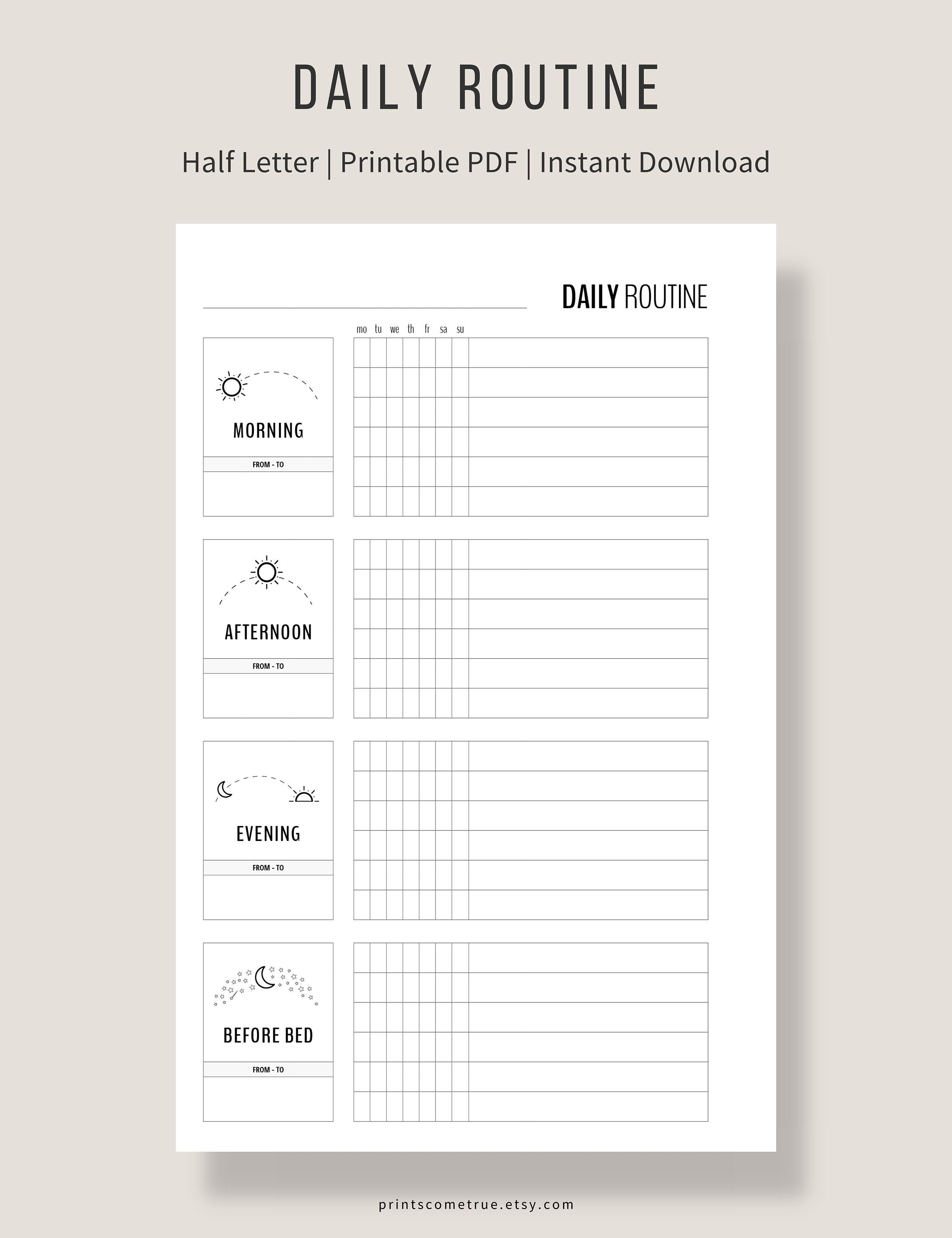 Daily Routine Planner, Flylady Planner, Morning Routine, Cleaning ...