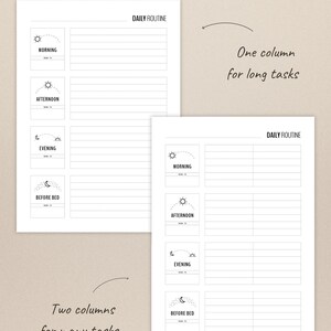 Daily Routine Planner Printable, Flylady Morning Routine Checklist ...