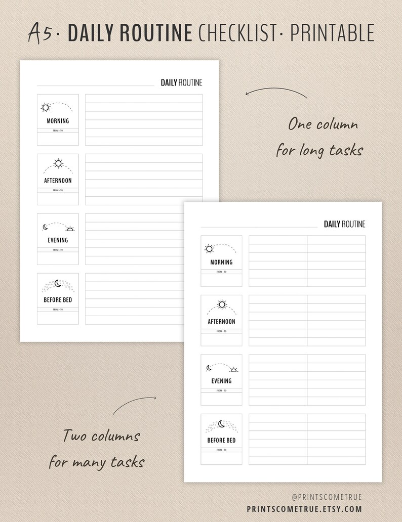 Daily Routine Planner Printable Flylady Morning Routine - Etsy