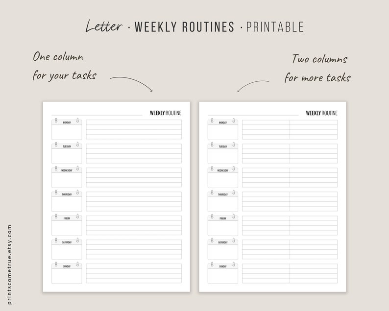 Weekly Routine for Flylady Control Journal Cleaning Routine - Etsy